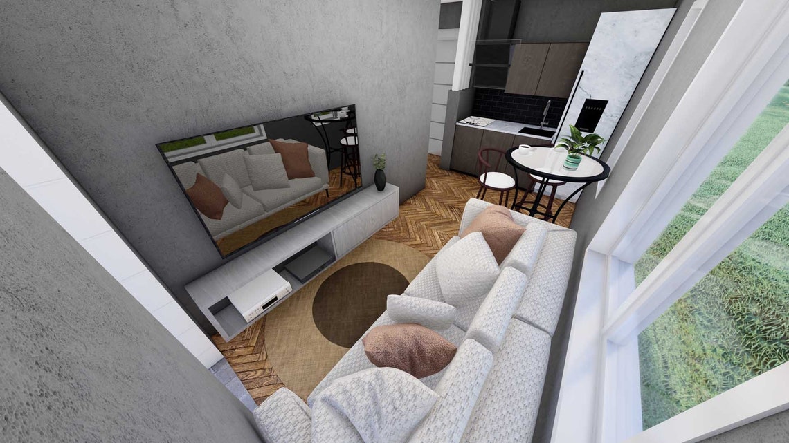 5x5 Meters Small House FLOORPLAN 1 Bedroom House Plan Modern Small ...