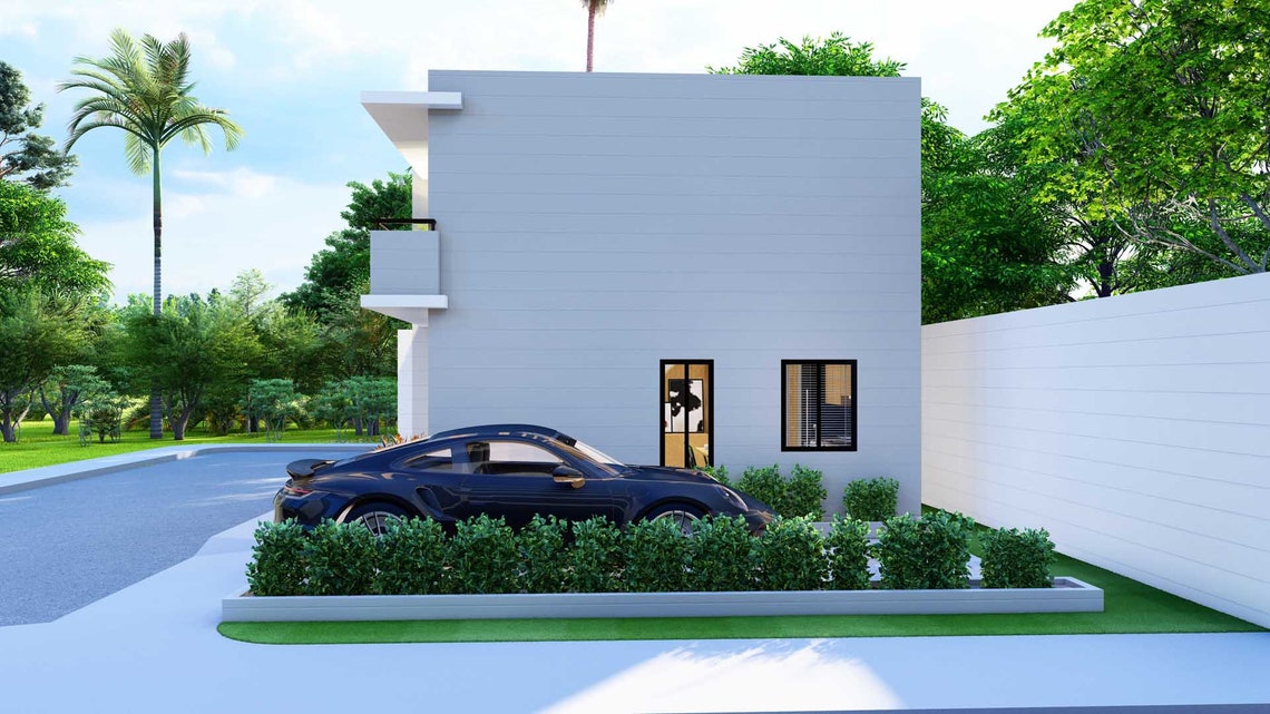 5x6 Meters Small House FLOORPLAN 2 Bedroom House Plan Modern Small ...