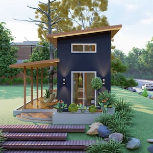 Tiny House Floorplan 4x5 Meters House Plan 1 Bedroom Small House Plan 2 ...