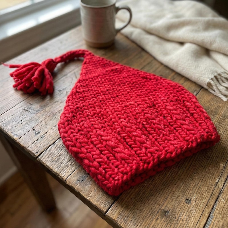 Norwegian Red Knitted Hat - Etsy
