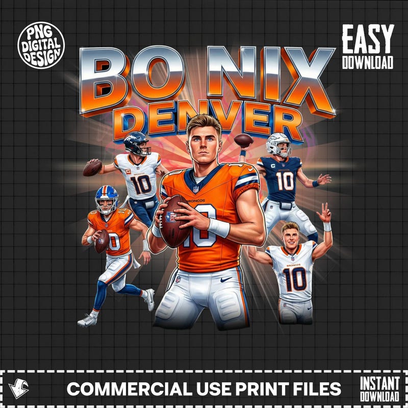 Dtf Prints Denver Broncos - Etsy
