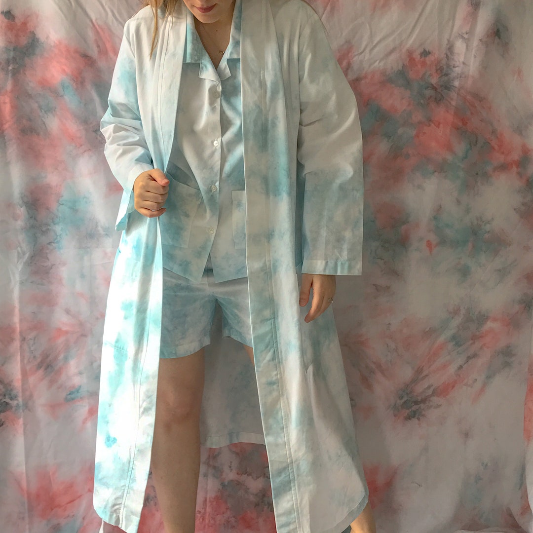 Dressing Gown - Handmade With Recycled Hotel Linen and Hand Dyed With ...