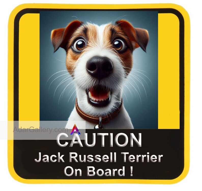 JACK RUSSELL 2 dog on Board Stickers Dog Window Stickers Drivers Behind ...