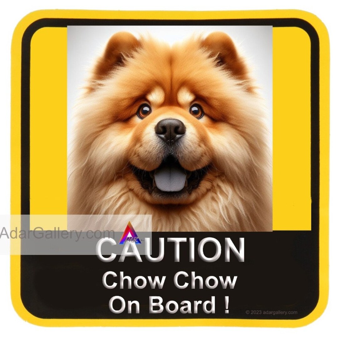 CHOW CHOW Stickers dog on Board Dog Stickers for Car Drivers Behind ...