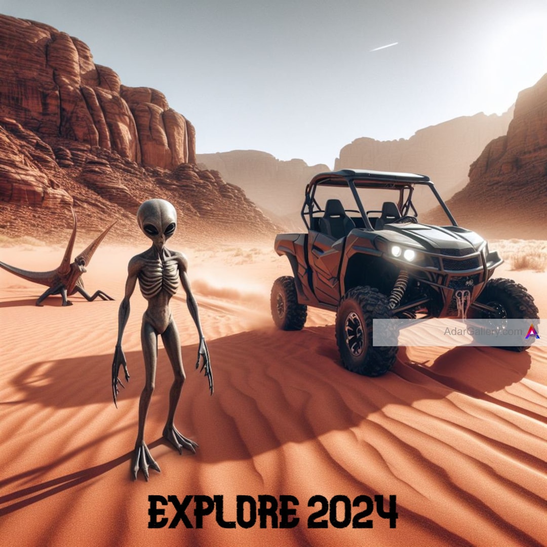 All Terrain Vehicle: Explore 2024 Alien Sticker All Terrain Vehicle Sticker ATV Vehicle Decal ...