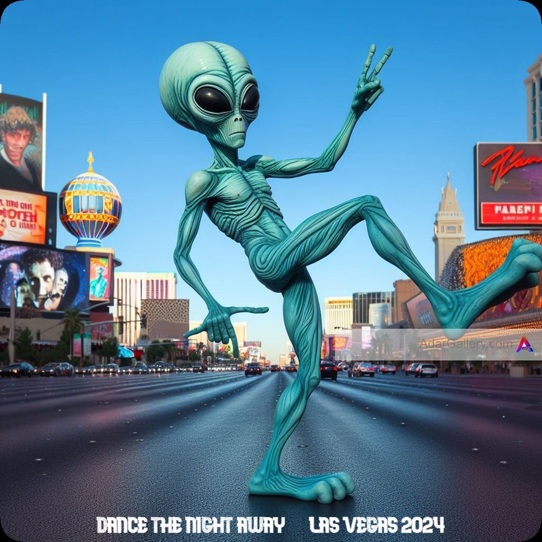 Alien Sticker | Dancing Alien | Las Vegas Collectible | Dancing in Las ...