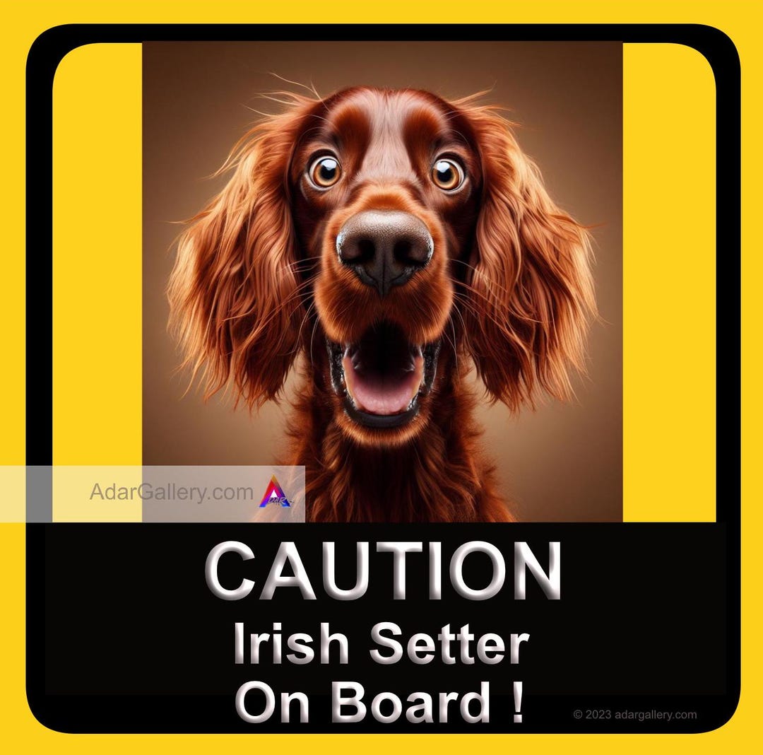 IRISH SETTER ! | "dog on Board" Stickers | Dog Stickers for Car ...