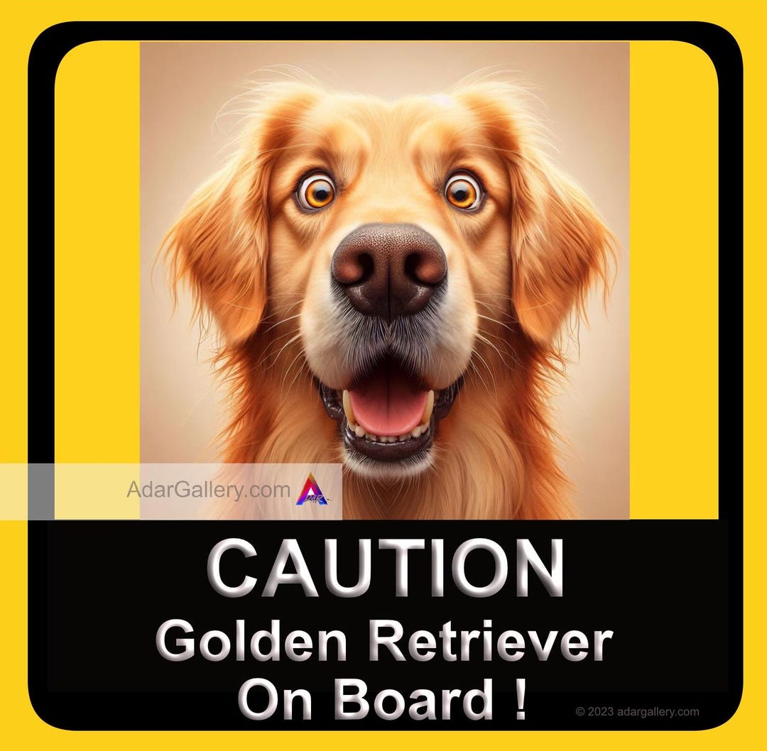 GOLDEN RETREIVER! | Stickers "dog on Board" | Dog Stickers for Car ...
