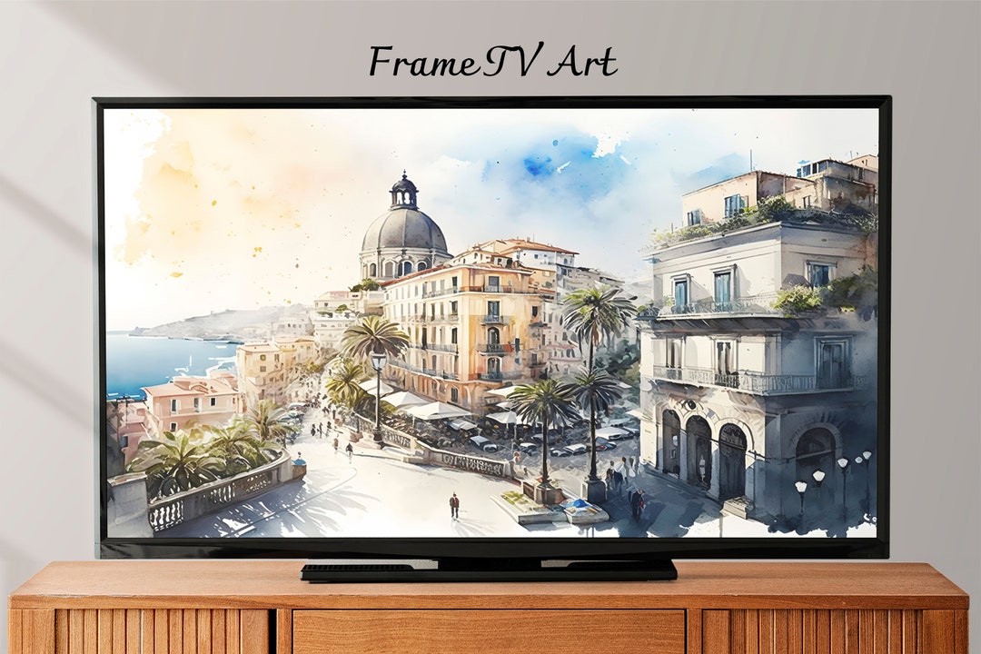 8K Naples Samsung Frame TV Art, Watercolor Art for Frame Tv, LG Tv ...