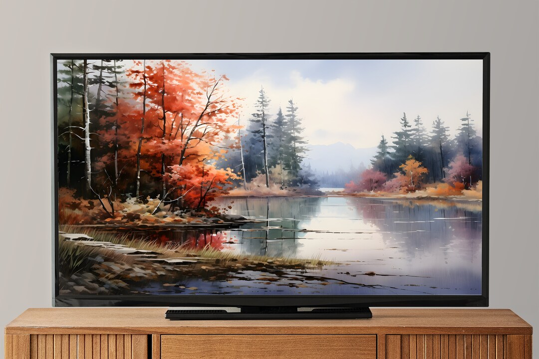 8K Autumn Lake Samsung Frame TV Art 4K LG Art for Frame Tv - Etsy