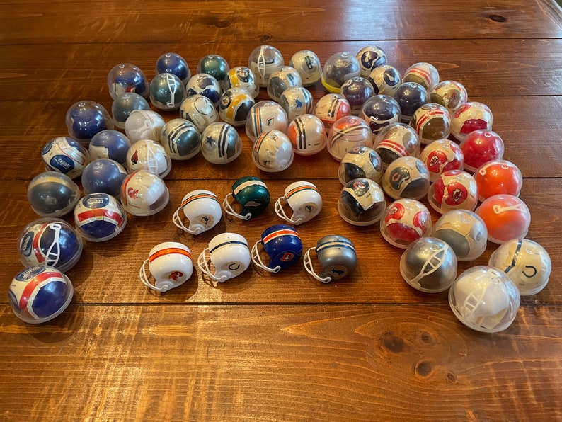 Antique Collection of NFL Mini Helmets, NOS, Chiefs, 49ers, Giants ...