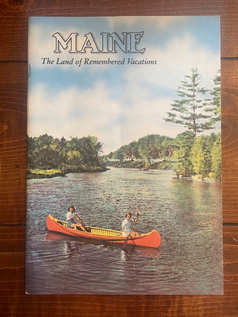 Vintage Tourism Brochure for Maine - Etsy