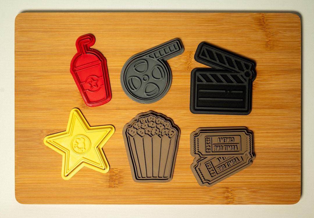 Movie Night Cookie Cutter Set: 3D Printed Cinema Baking Tools - Etsy