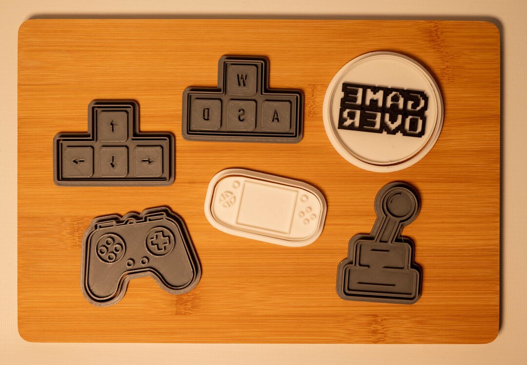Gaming Cookie Cutter Set - 3D Printed Baking Tools - Arrow Keys, WASD ...