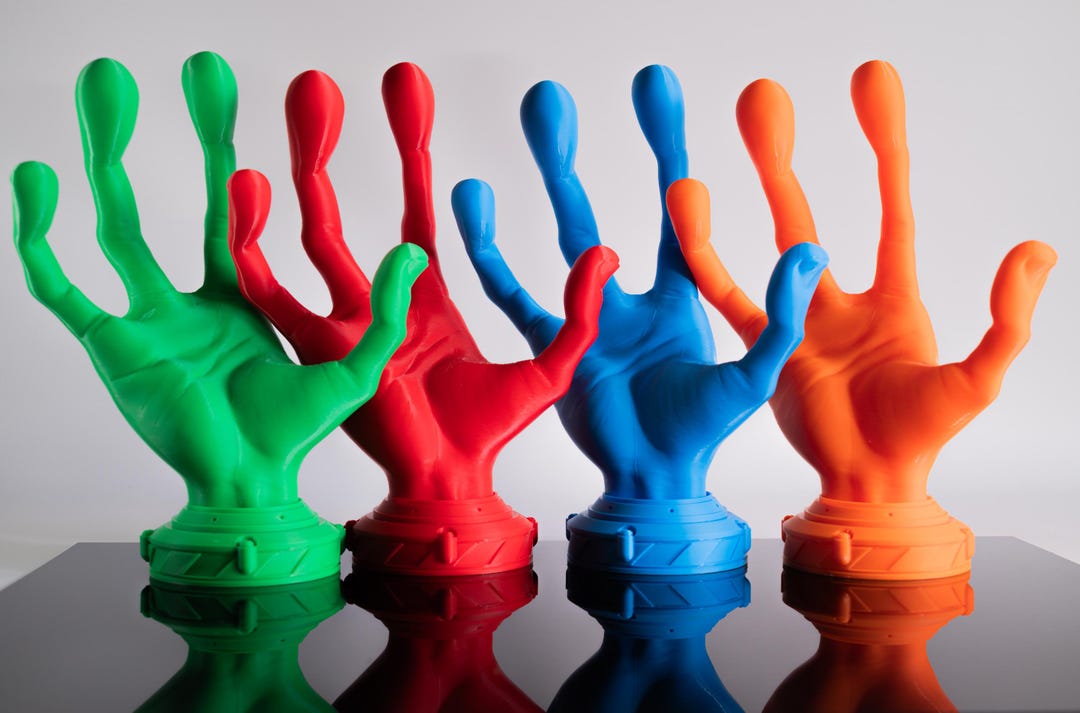 Unique 3D Print 4 Finger Alien Hand Controller Stand, Custom 3D Printed ...