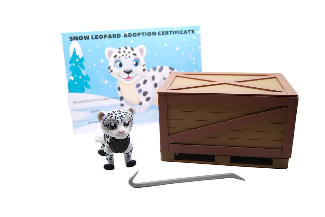Cratemates Articulated Animal Adventure Crate 1 Snow Leopard Comes With ...
