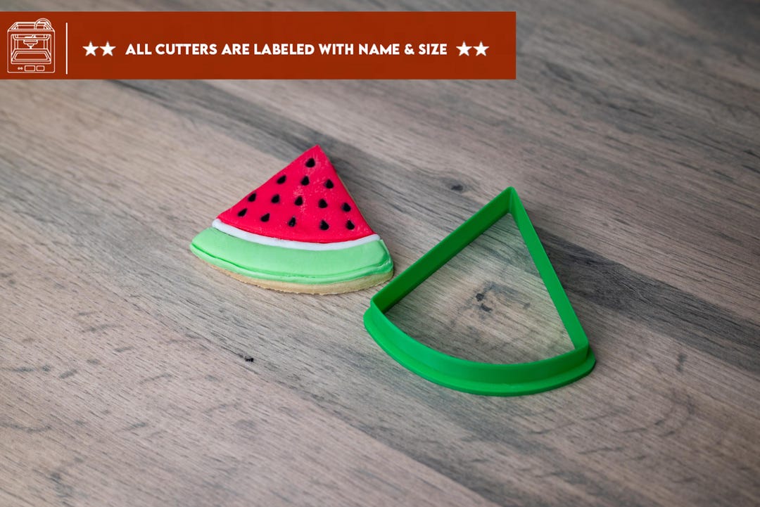 Watermelon Cookie Cutter: 3D Printed PLA, Summer Baking - Etsy