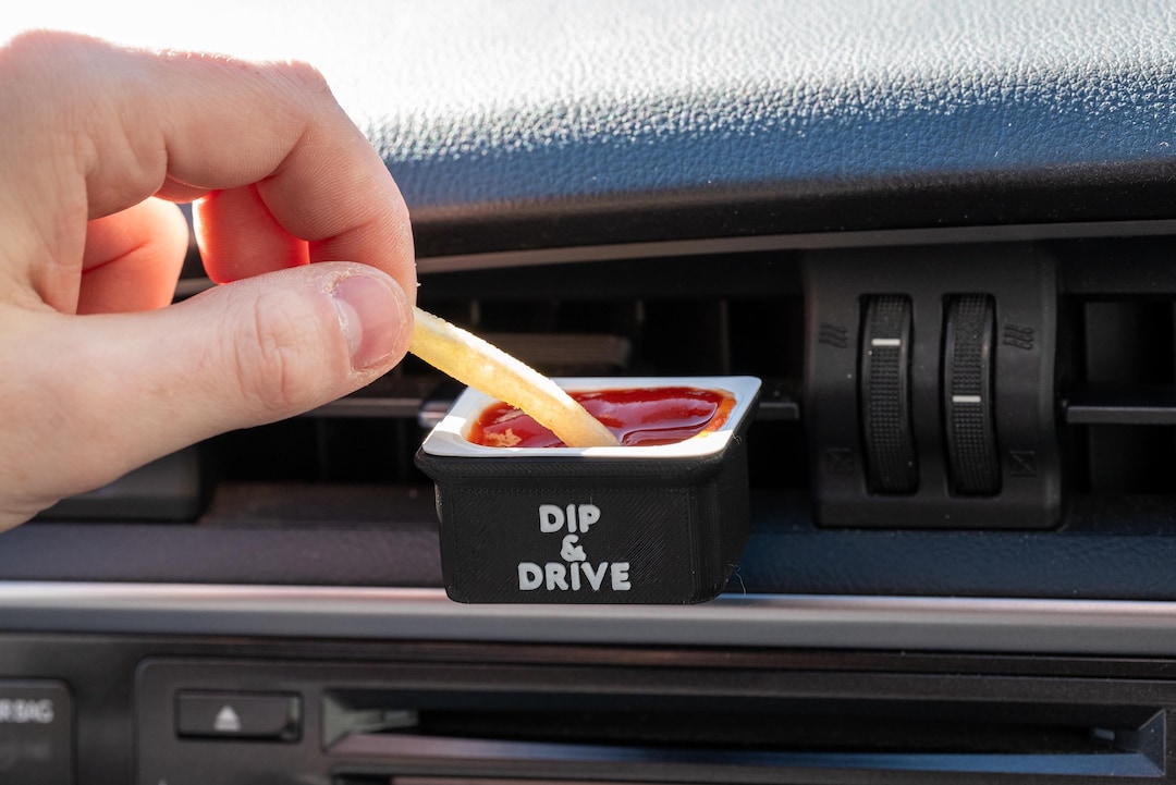 Dip N Drive Car Vent Sauce Holder- Single Dip Clip for Mcdonalds Sauces ...