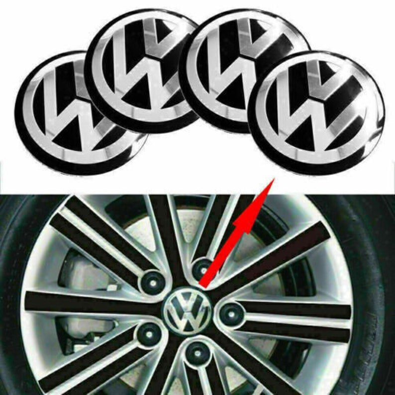 4 X Stickers VW Volkswagen Logo Wheel Centre Hub Caps Sticker - Etsy UK