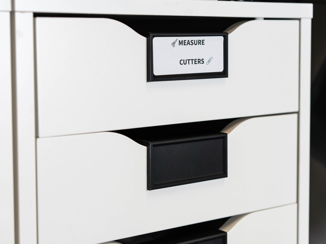5 Ikea Alex / Nordli Drawer Tags With Stickers - Etsy