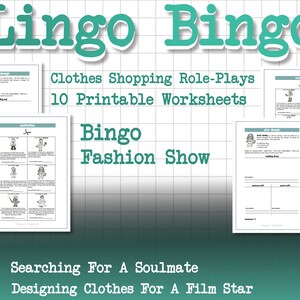 ESL Downloadable Printable Vocabulary Lesson - Clothes, Present ...