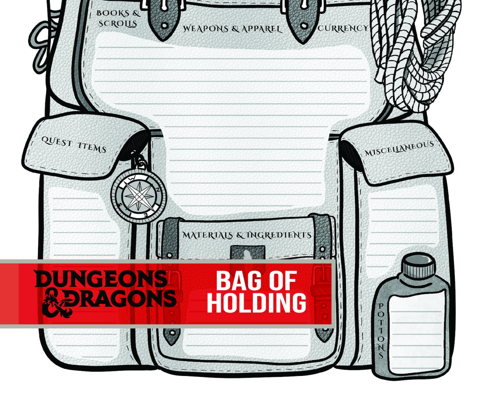 Dnd Bag of Holding practical Inventory Sheet 5th Edition - Etsy