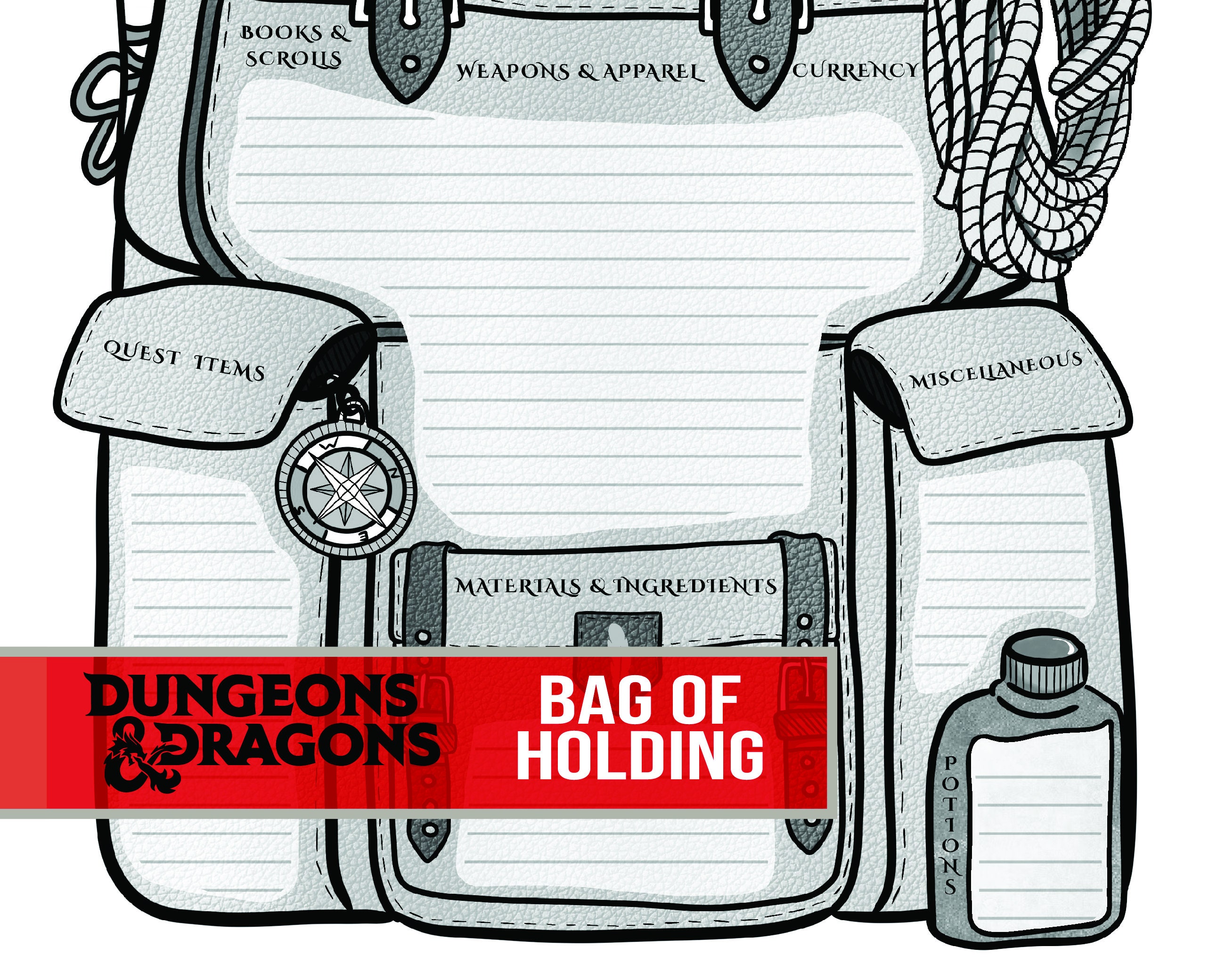 Dnd Bag of Holding (practical Inventory Sheet) - 5th Edition - Etsy