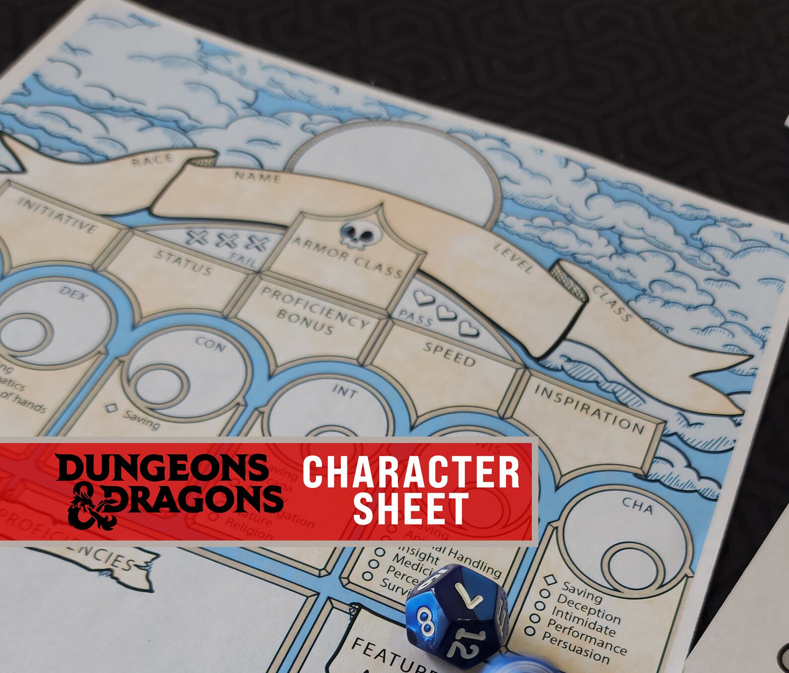 Dnd Character Sheet Simple Campaign 5th Edition - Etsy