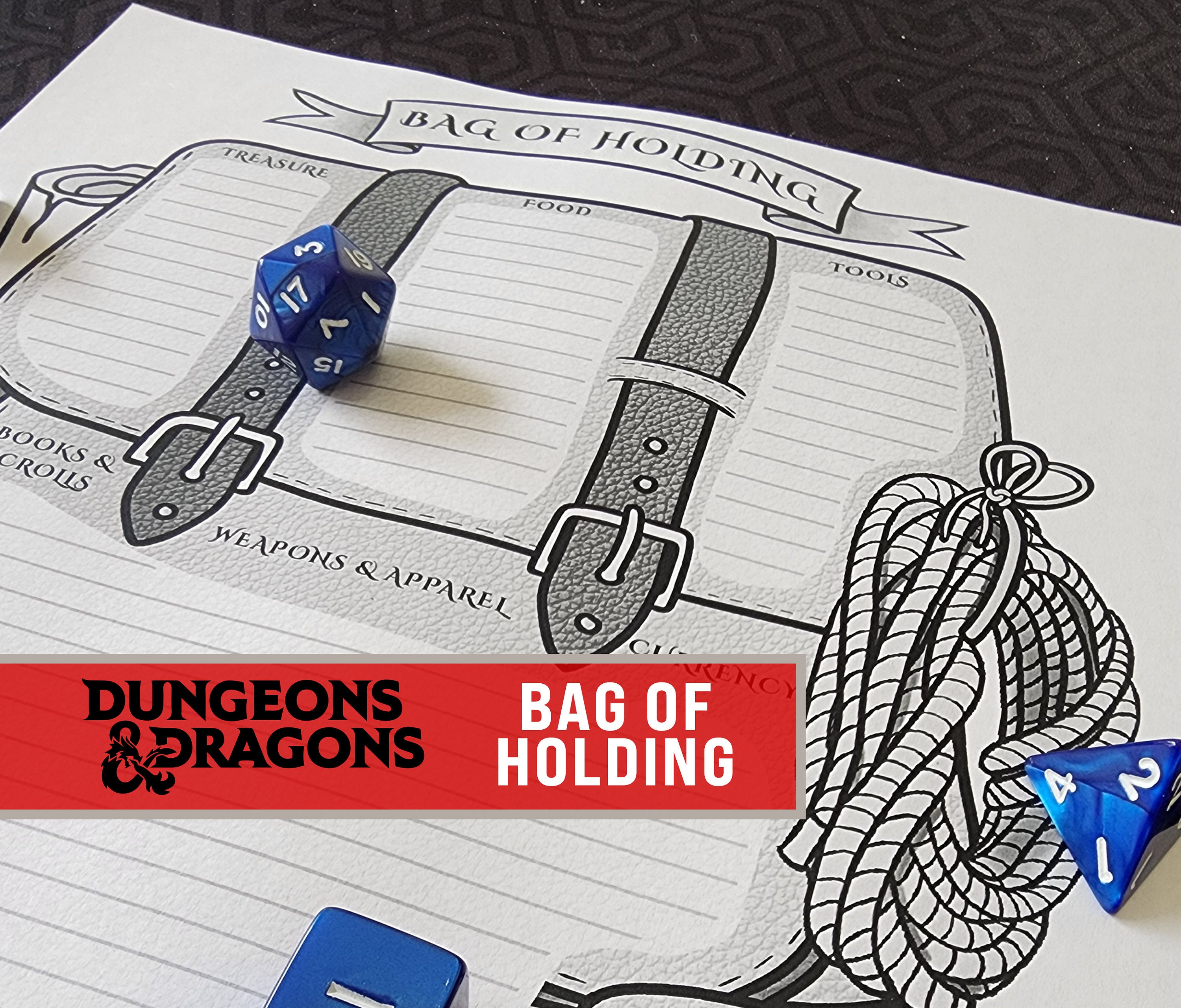 Dnd Bag of Holding practical Inventory Sheet 5th Edition - Etsy