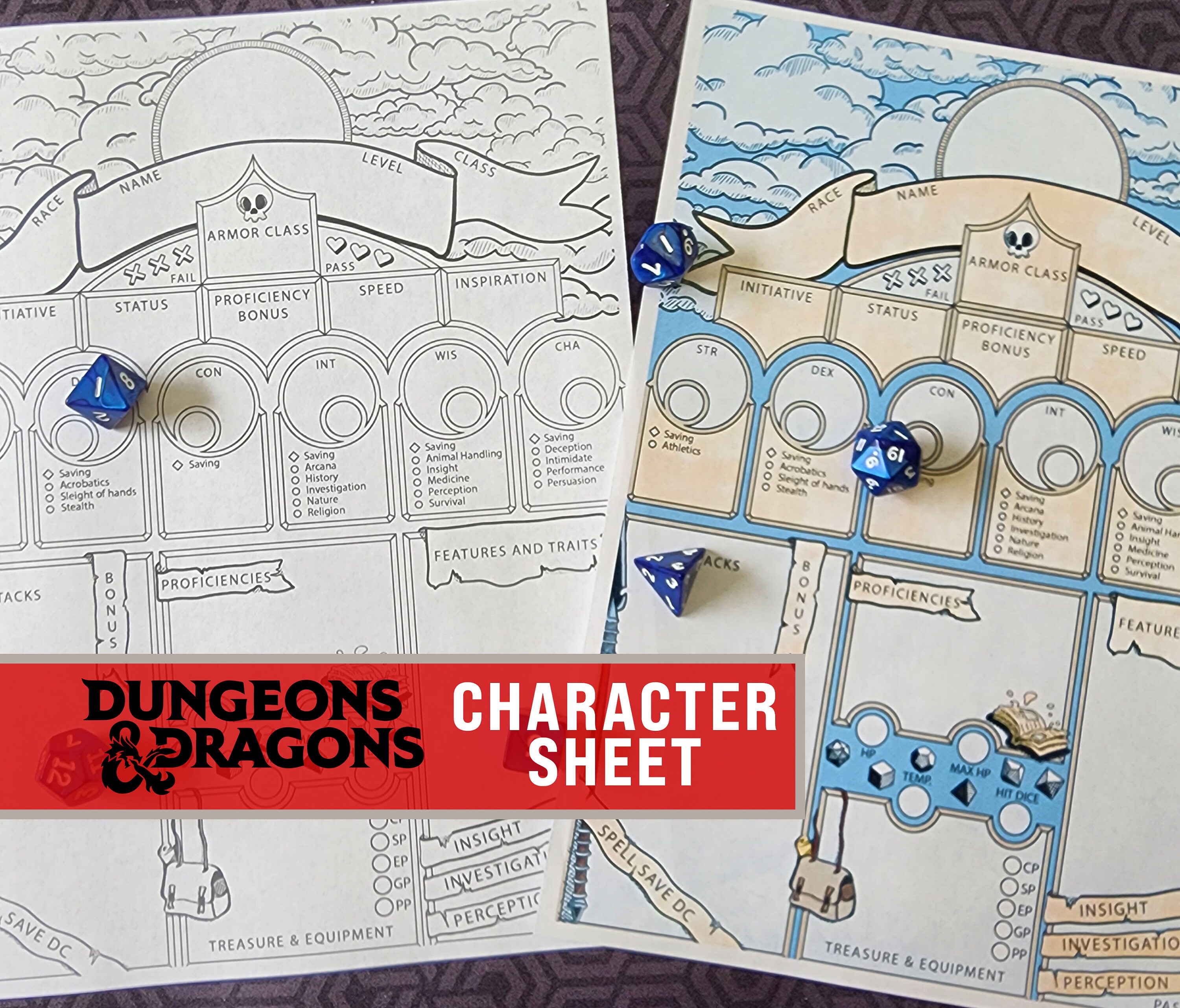 Dnd Character Sheet - Simple Campaign 5th Edition - Etsy