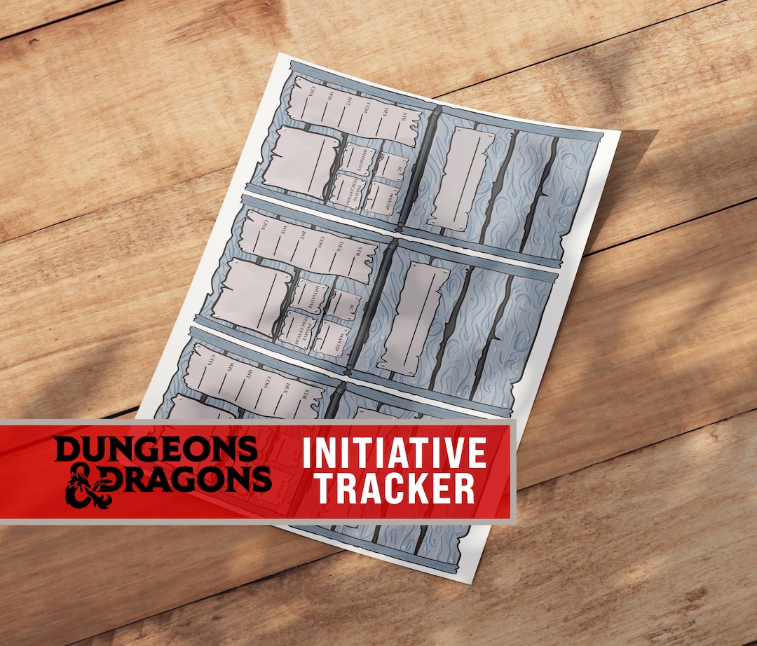 Dnd Initiative Tracker (foldable Stats Sheet for DM) - 5th Edition - Etsy