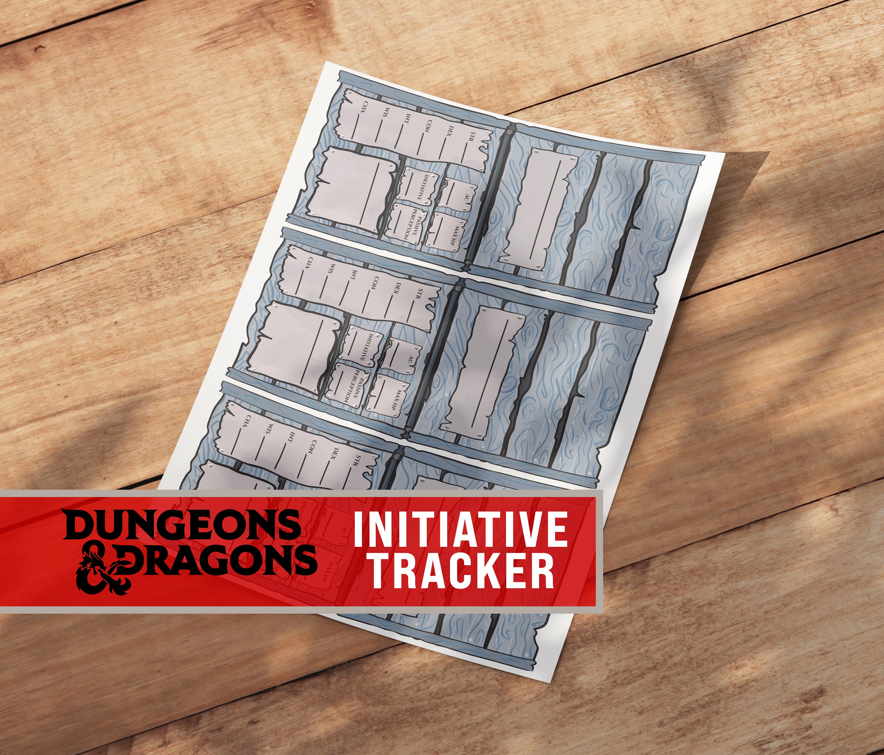 Dnd Initiative Tracker foldable Stats Sheet for DM 5th Edition - Etsy