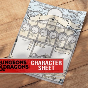 Dnd Character Sheet - Simple Campaign 5th Edition - Etsy