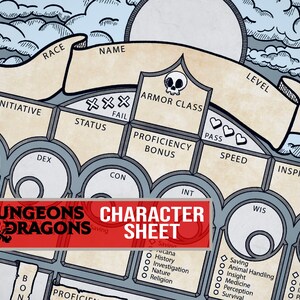 Dnd Character Sheet - Simple Campaign 5th Edition - Etsy