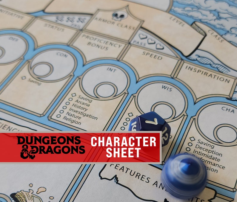 Dnd Character Sheet - Simple Campaign 5th Edition - Etsy