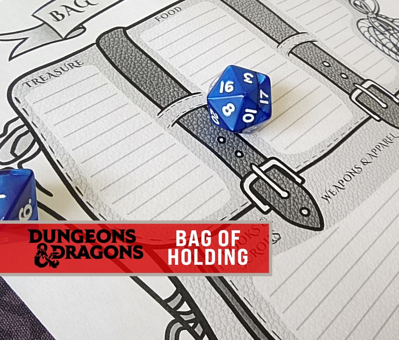 Dnd Bag of Holding (practical Inventory Sheet) - 5th Edition - Etsy