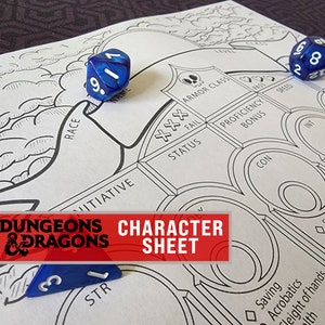 Dnd Character Sheet - Simple Campaign 5th Edition - Etsy