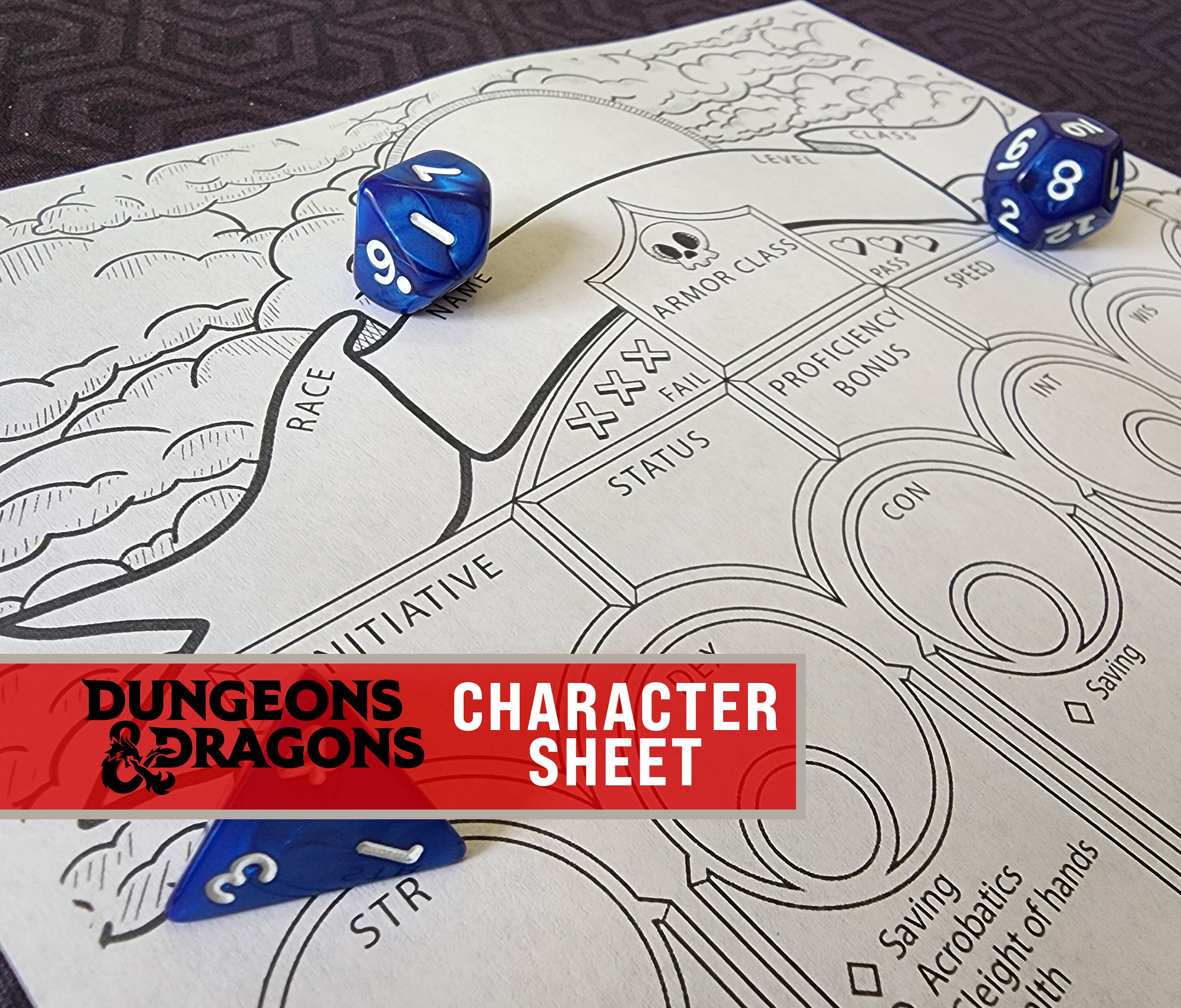 Dnd Character Sheet - Simple Campaign 5th Edition - Etsy