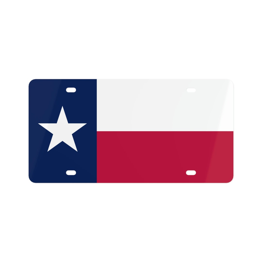 Texas Flag License Plate - Etsy