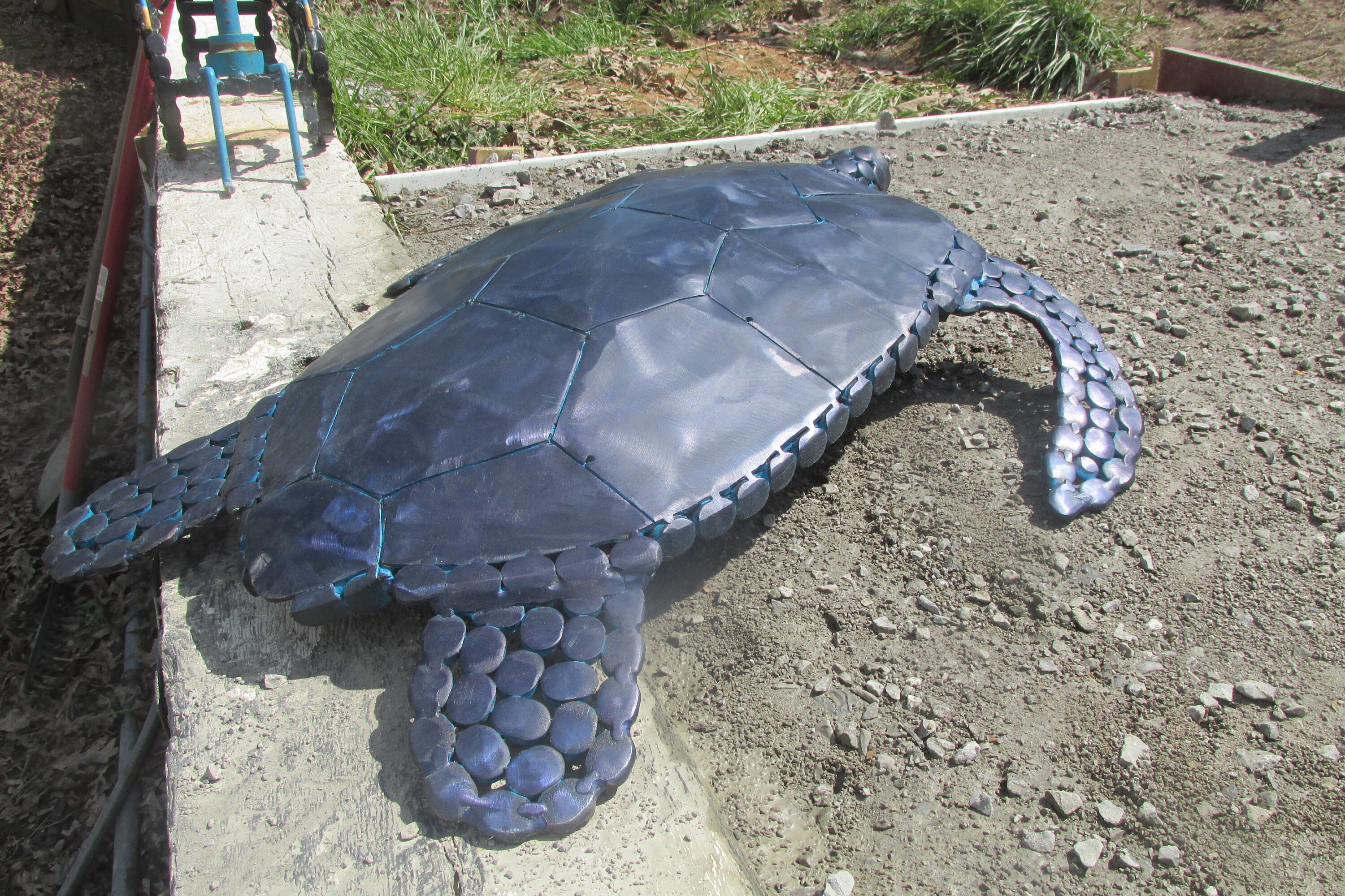 Sea Turtle, Turtle, Yard Art, Sculpture, Metal, Scrap, Abstract - Etsy