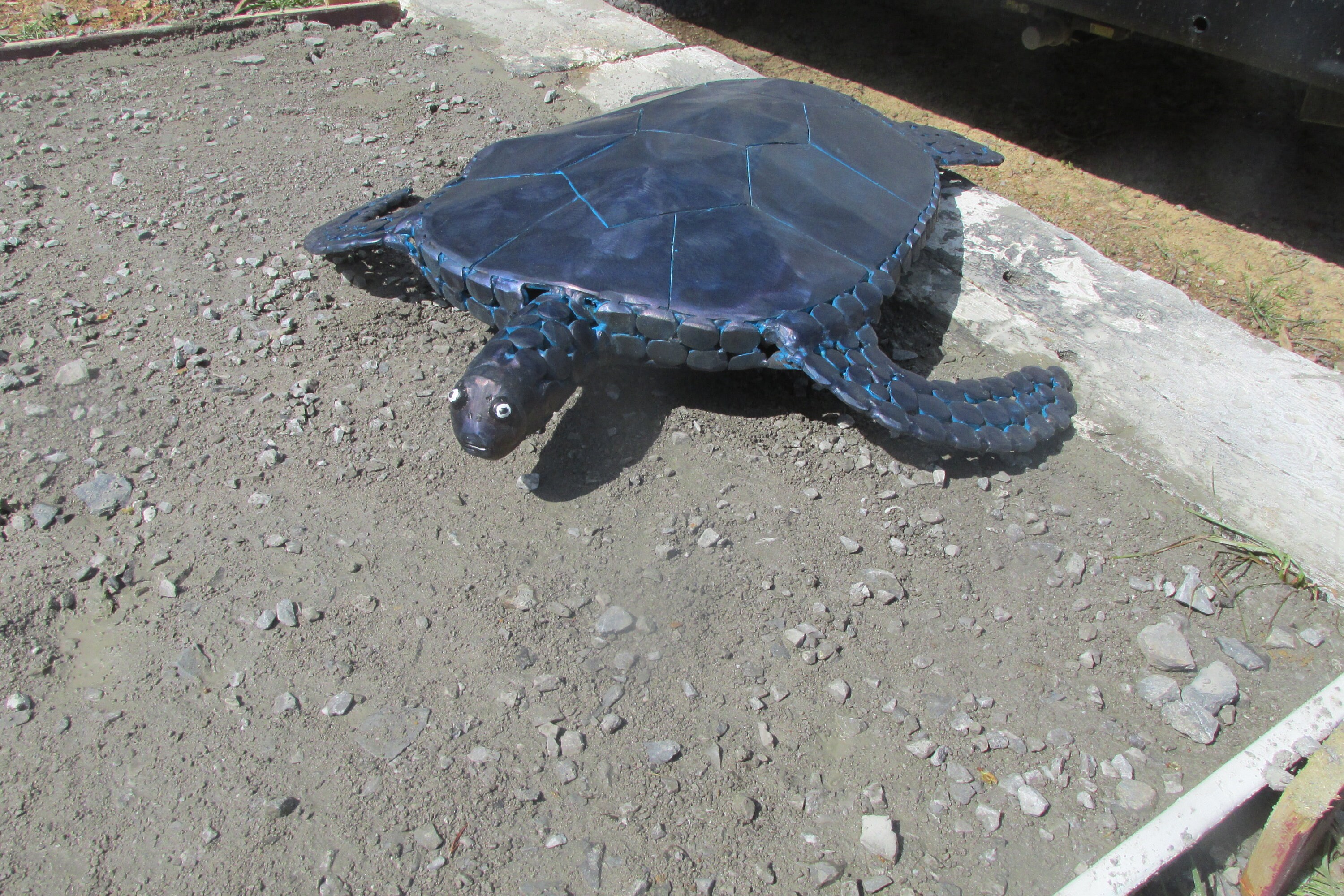 Sea Turtle, Turtle, Yard Art, Sculpture, Metal, Scrap, Abstract - Etsy