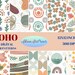10 Boho Digital Papers, Boho Scrapbook Paper, Boho Backgrounds, İnstant ...