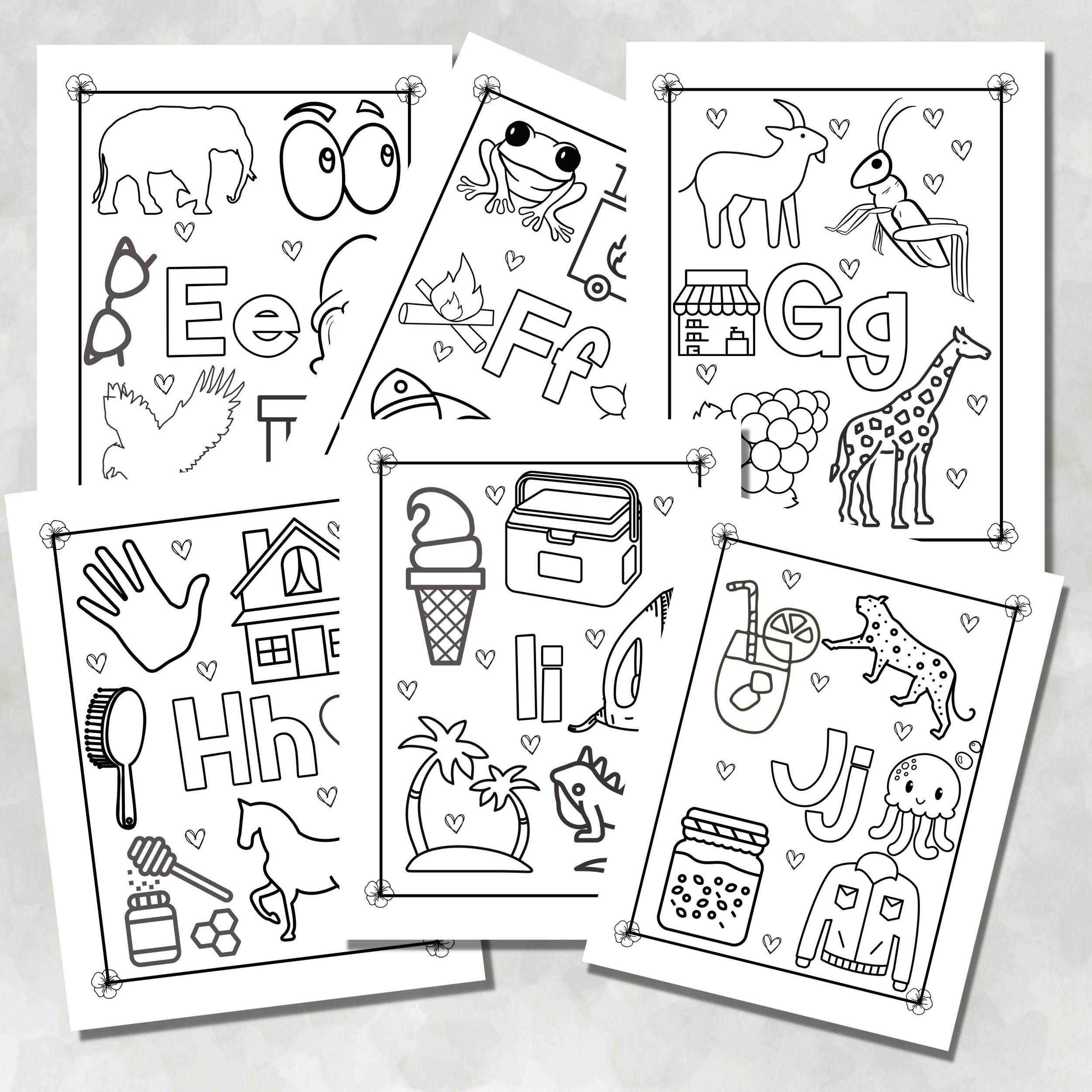 26 Printable Alphabet Coloring Pages Worksheets for Kids, Alphabet ...