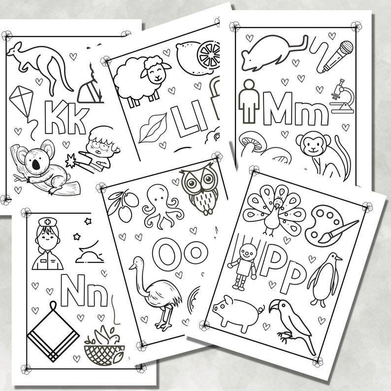 26 Printable Alphabet Coloring Pages Worksheets for Kids, Alphabet ...