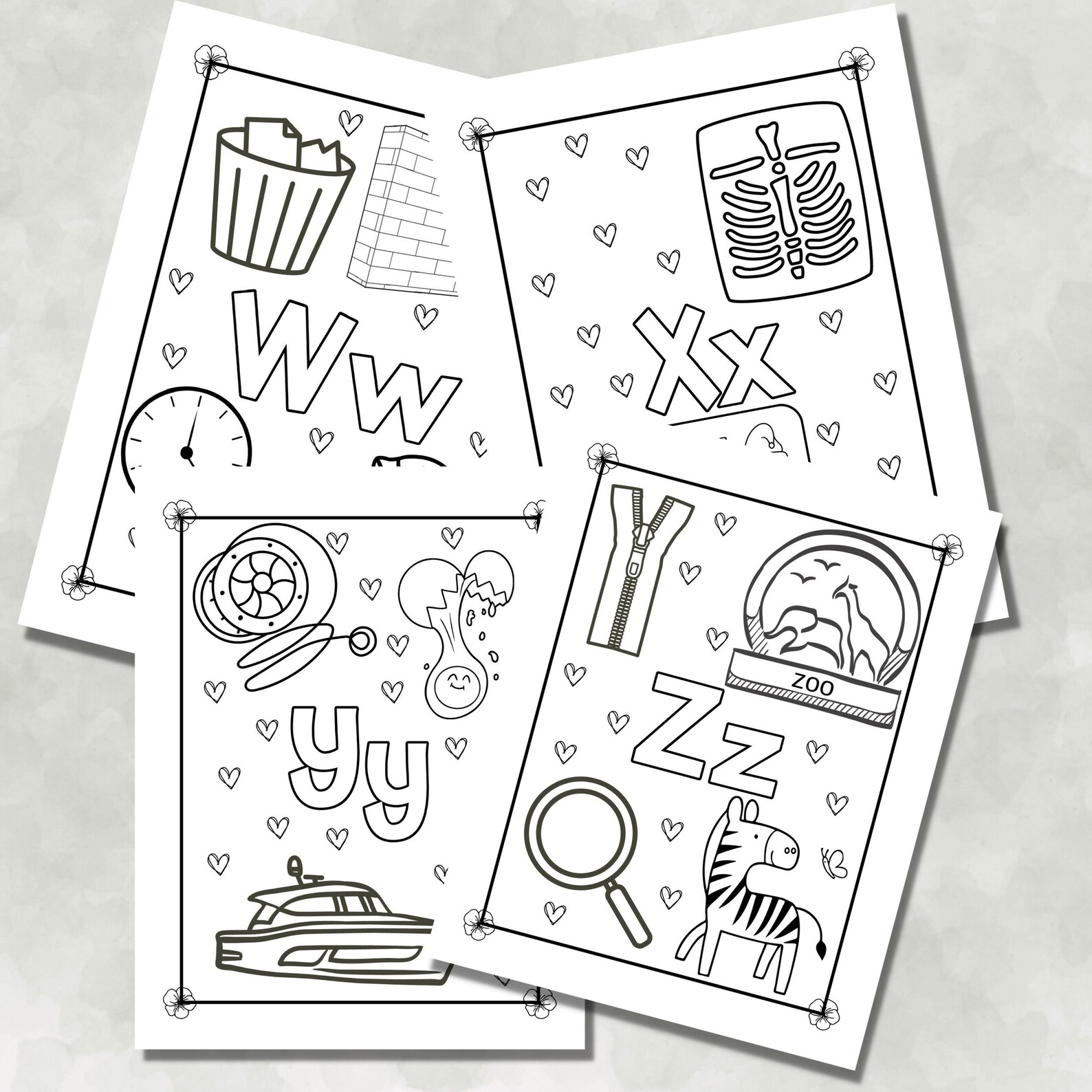 26 Printable Alphabet Coloring Pages Worksheets for Kids, Alphabet ...