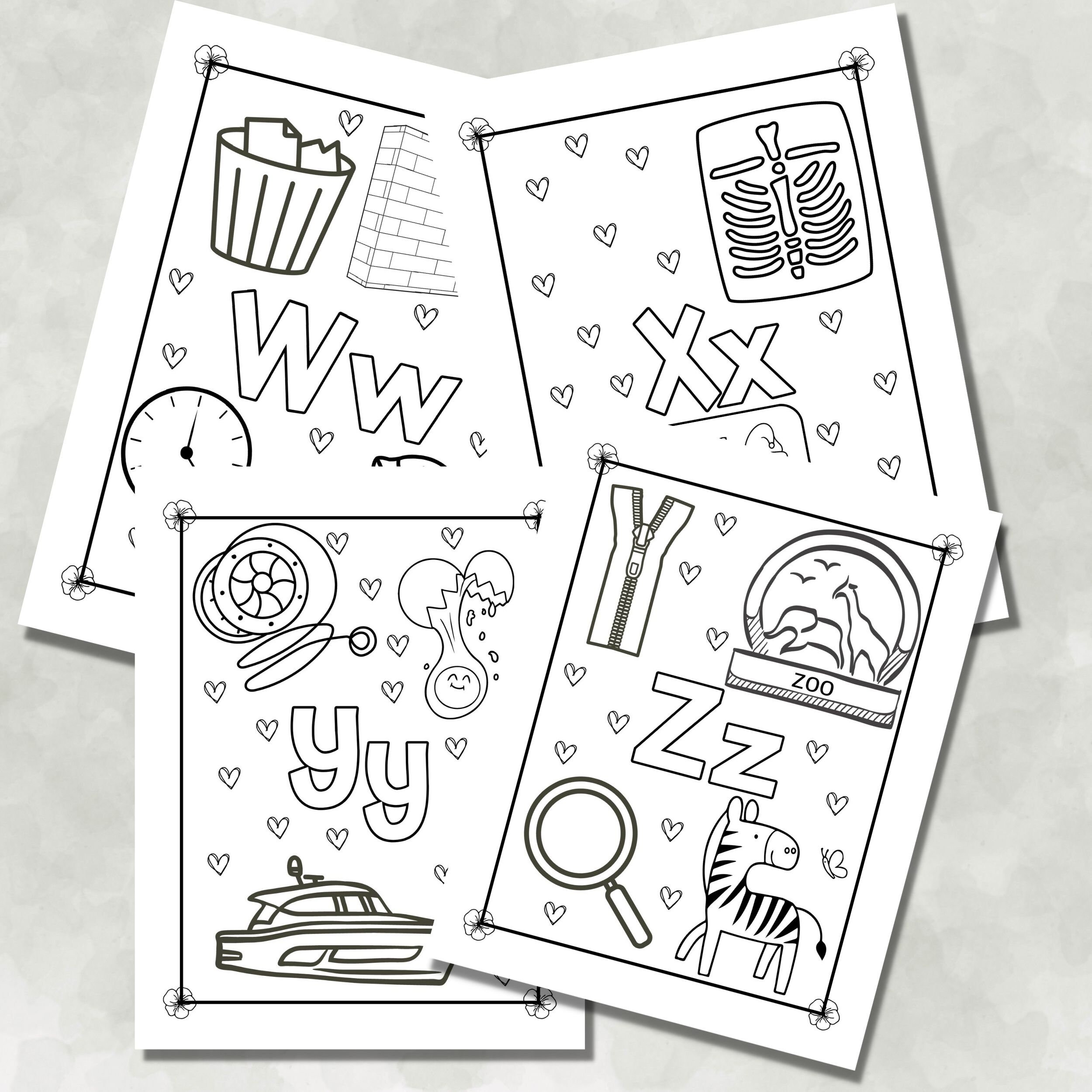 26 Printable Alphabet Coloring Pages Worksheets for Kids, Alphabet ...