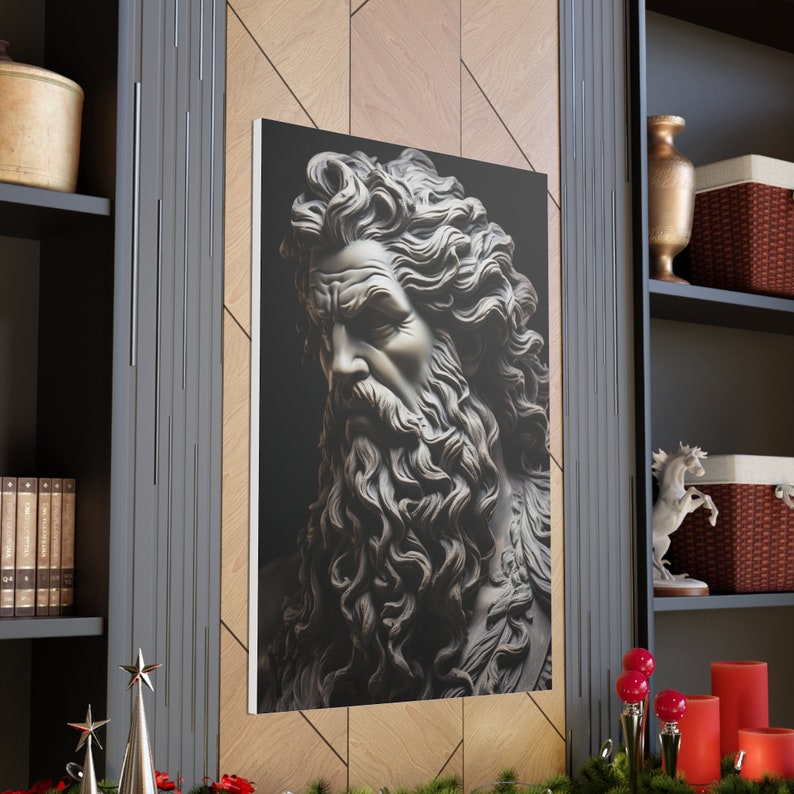 Zeus Unveiled | Greek God Wall Art | Mythology Masterpiece | Statue of ...