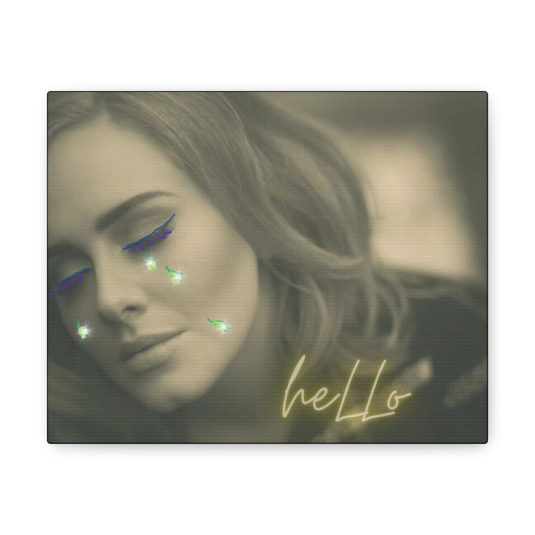 Adele Poster | Adele Wall Art | Adele Retro Hello | Canvas Gallery ...