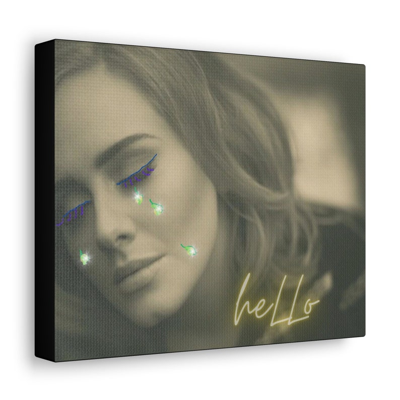 Adele Poster | Adele Wall Art | Adele Retro Hello | Canvas Gallery ...