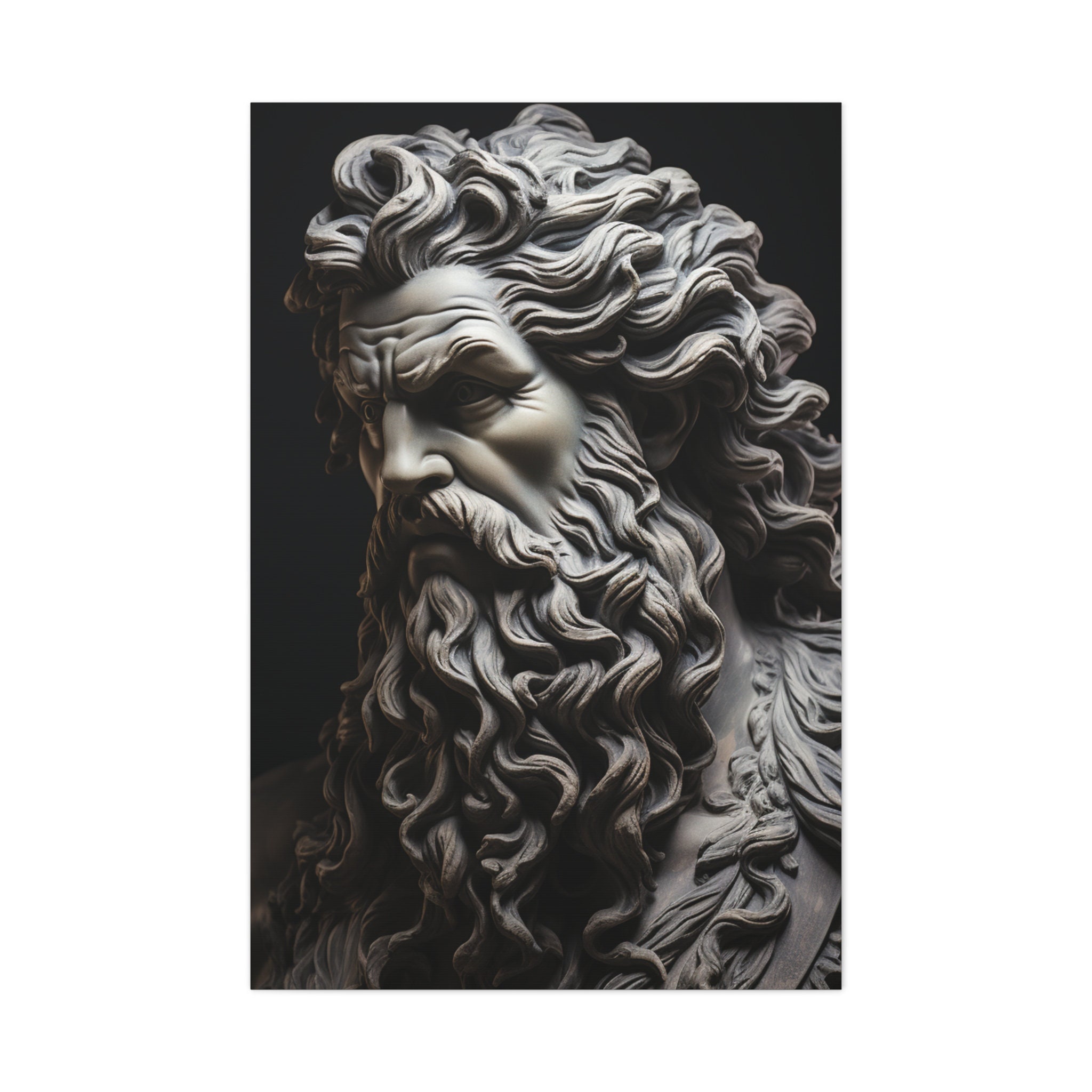 Zeus Unveiled | Greek God Wall Art | Mythology Masterpiece | Statue of ...